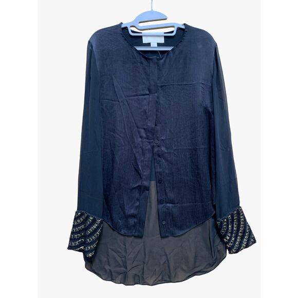 Morgan Carper | Tops | Morgan Carper Nomad Anthropologie Black Silk Hi ...